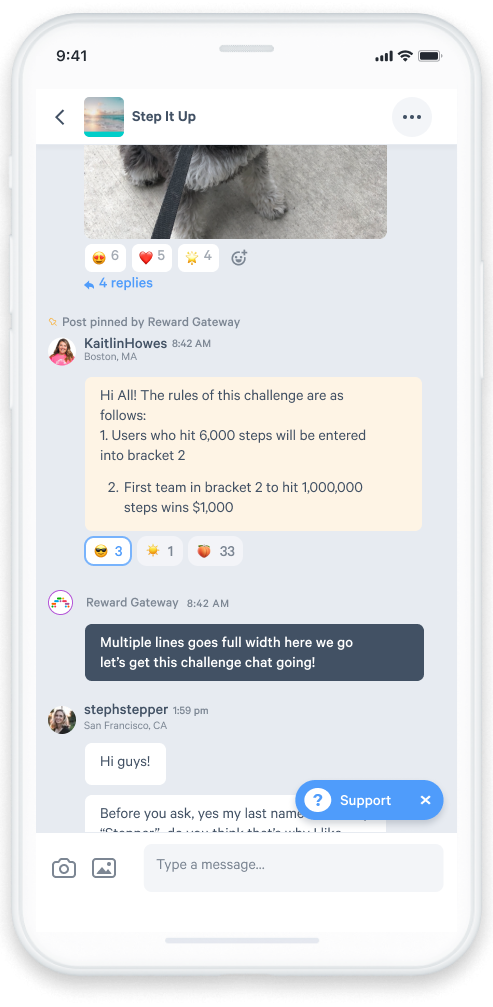 Employee Wellbeing Chat Tools | Reward Gateway