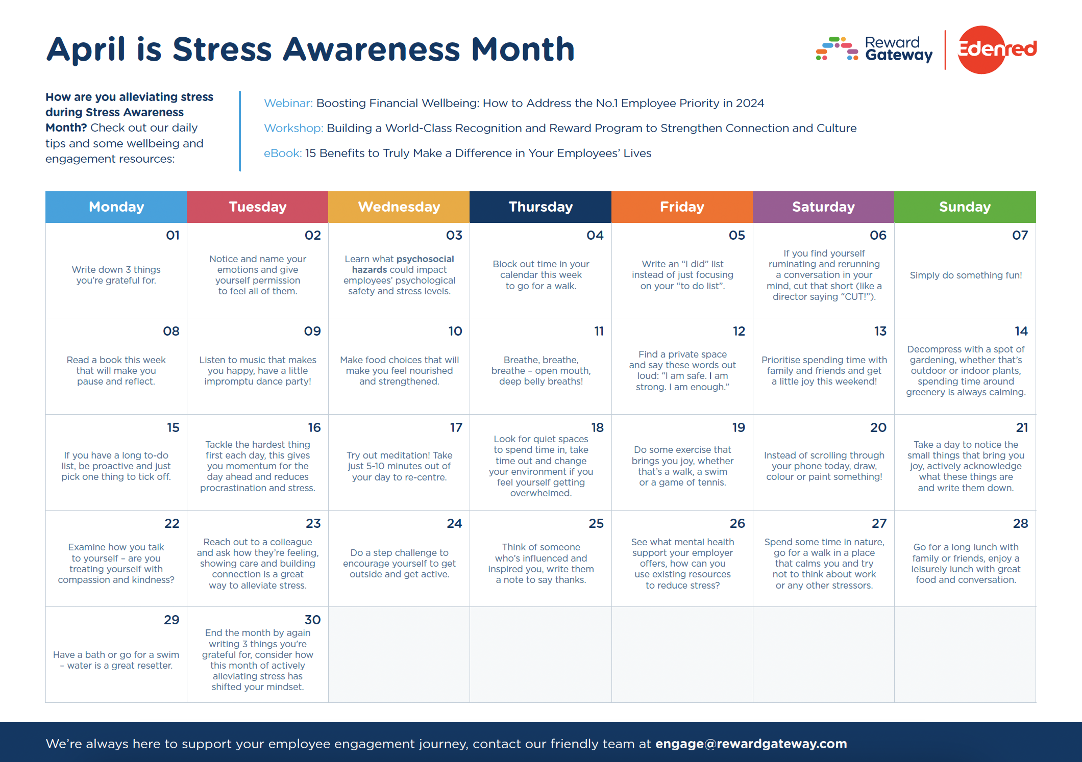 Observing Stress Awareness Month in the Workplace | Reward Gateway AU