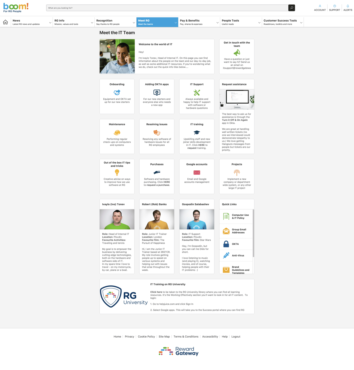How to Build the Best Company Team Page | Reward Gateway