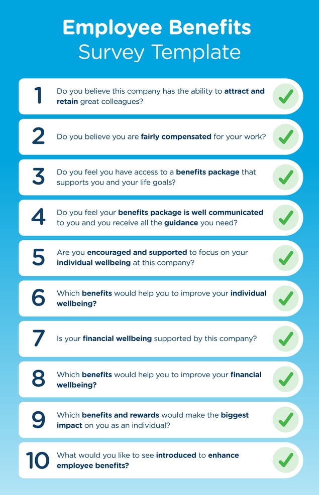 Employee benefits survey template: The 10 questions to ask | Reward ...