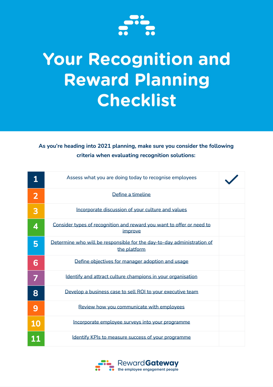 Employee Recognition Checklist for 2021 | Reward Gateway UK